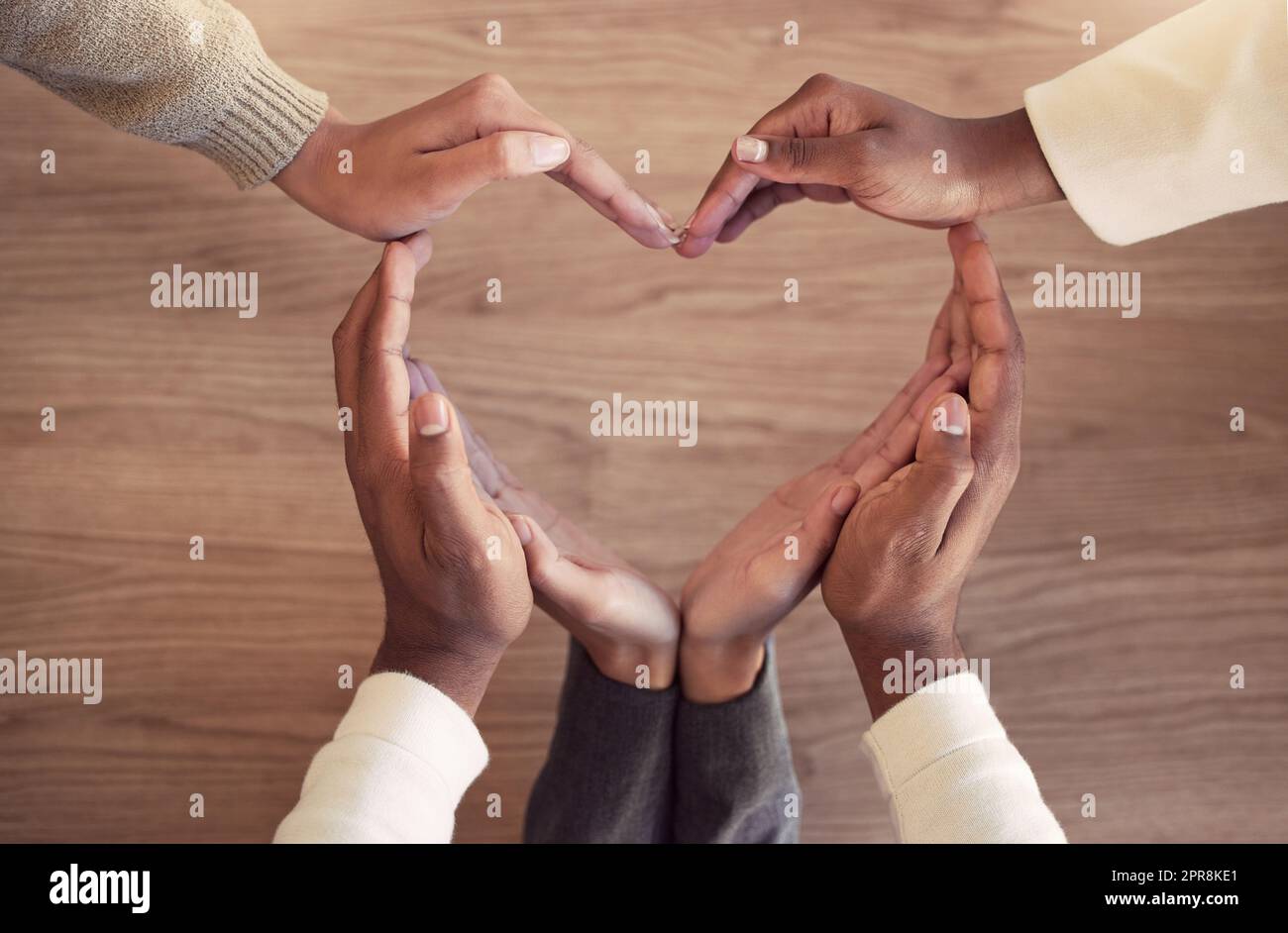 Your heart health is important. High angle shot of a group of ...