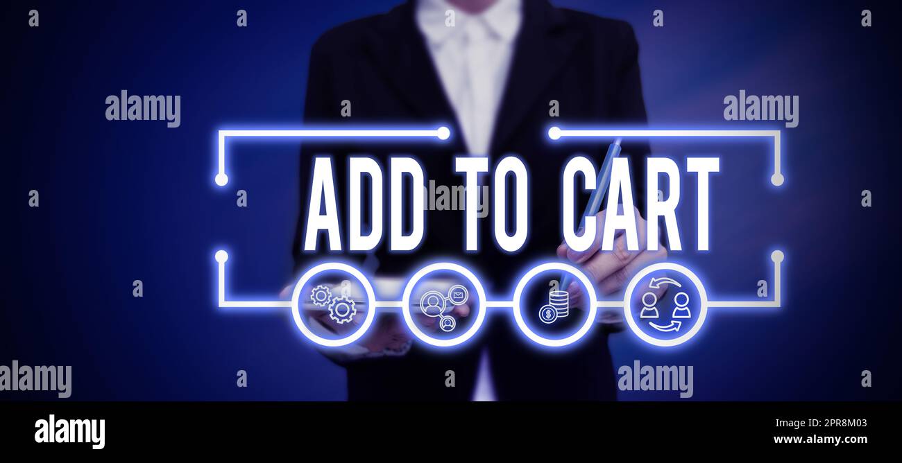 Handwriting text Add To Cart. Internet Concept Online purchasing ...