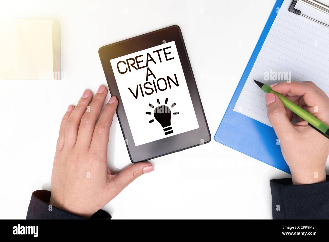 Conceptual caption Create A Vision. Business approach Develop a ...