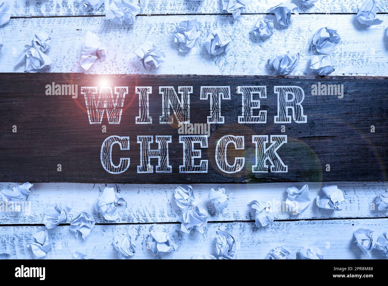 Text showing inspiration Winter Check. Business overview Coldest Season ...