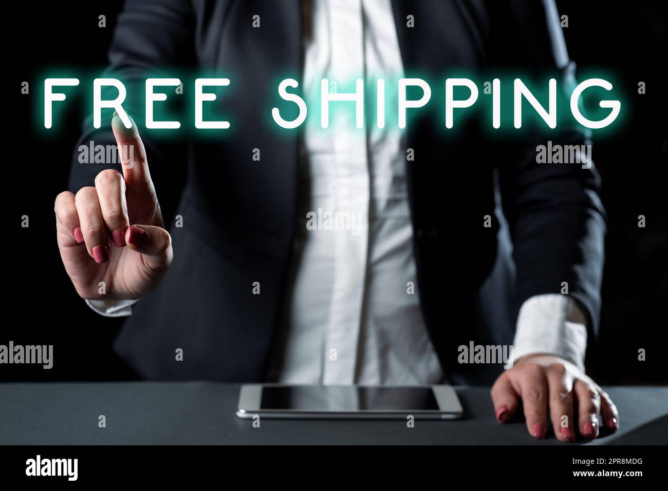 Text showing inspiration Free Shipping. Business showcase Freight Cargo ...
