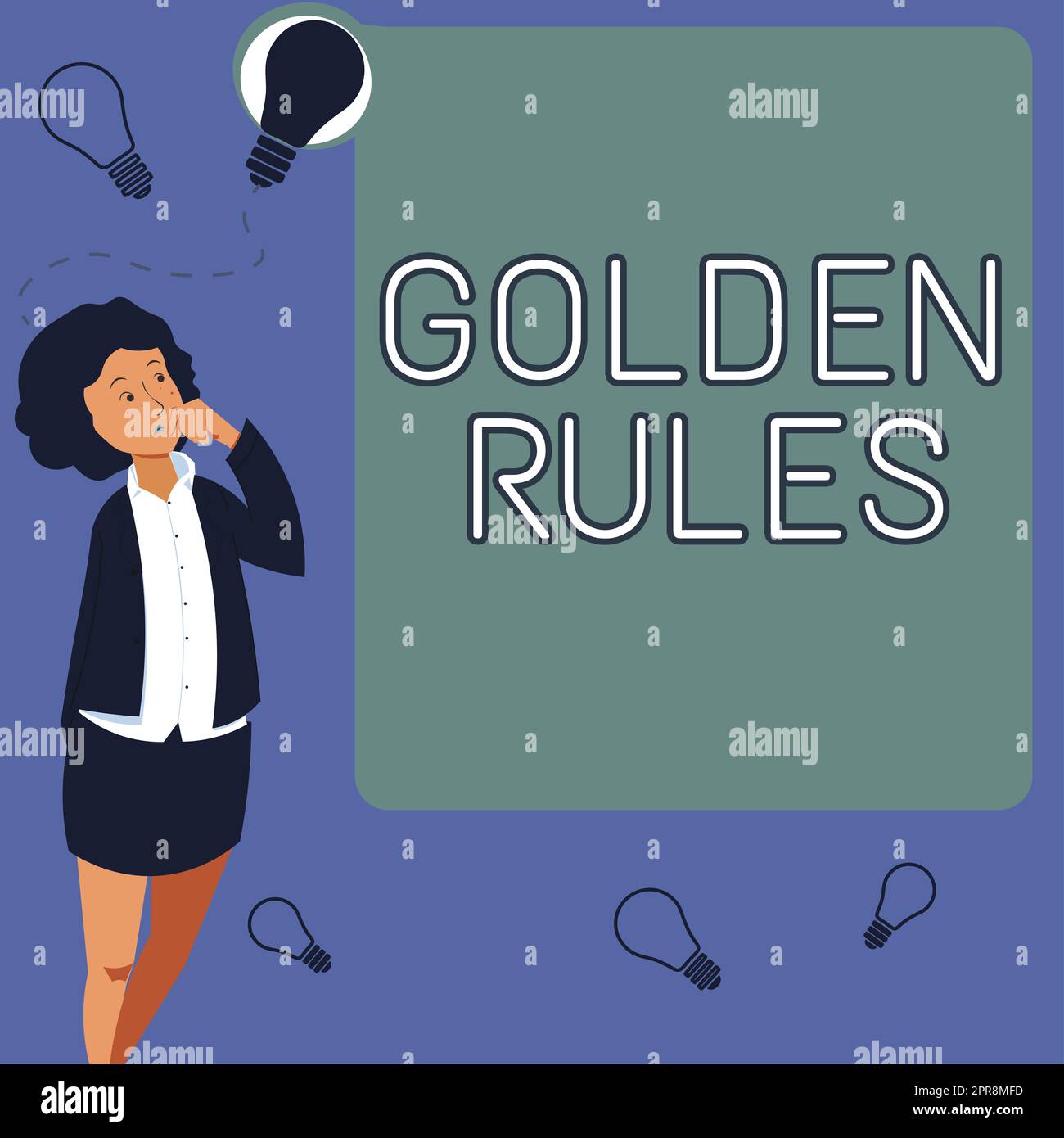 Text showing inspiration Golden Rules, Business approach Basic principle that should be followed ...