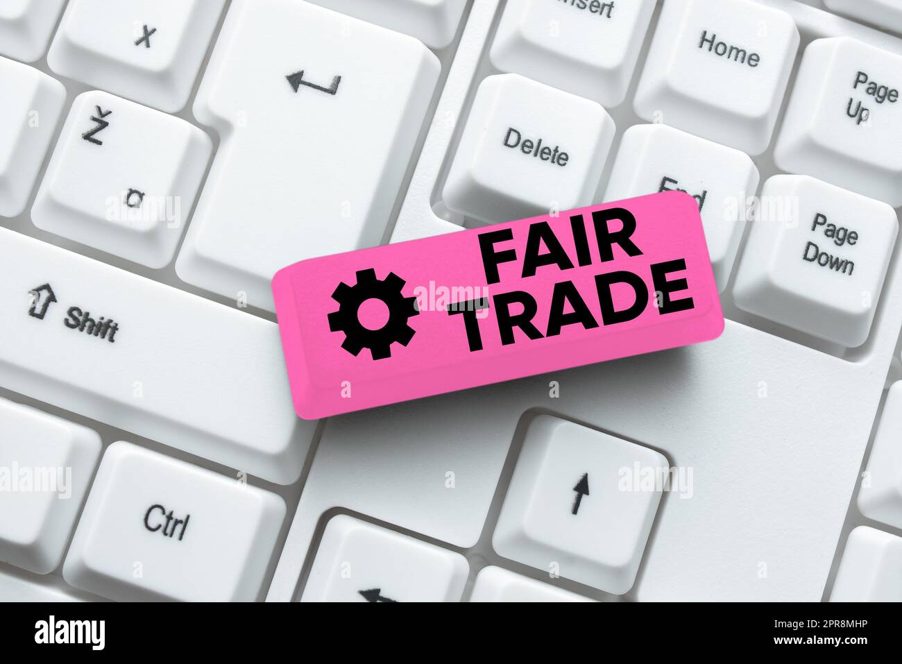 Text caption presenting Fair Trade. Word for Small increase by a ...