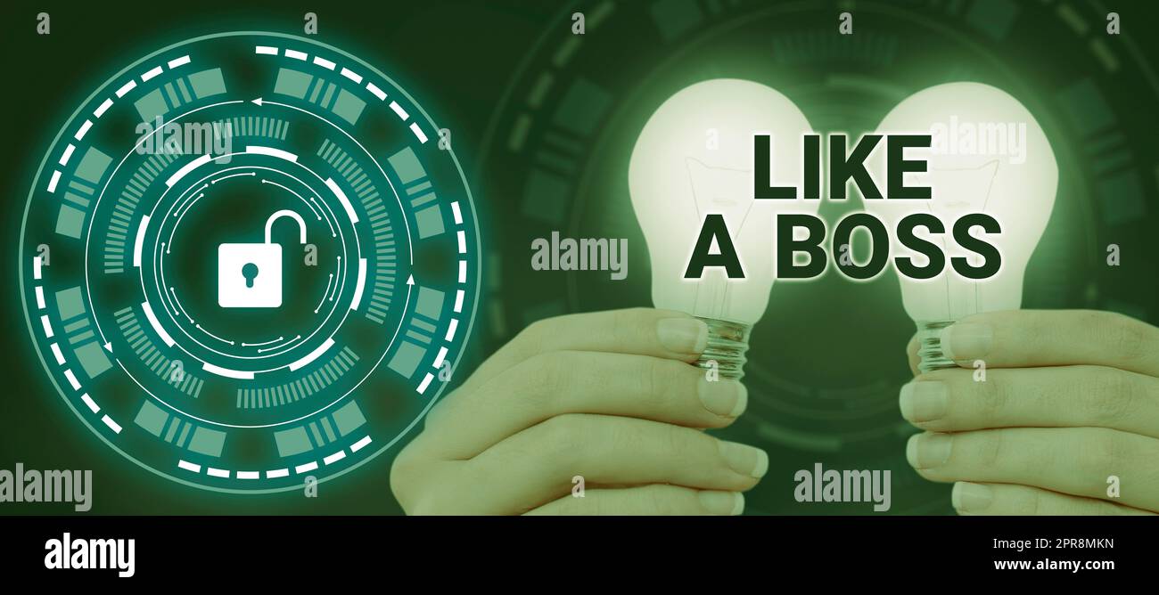Text sign showing Like A Boss. Business idea Acting as if you are the ...
