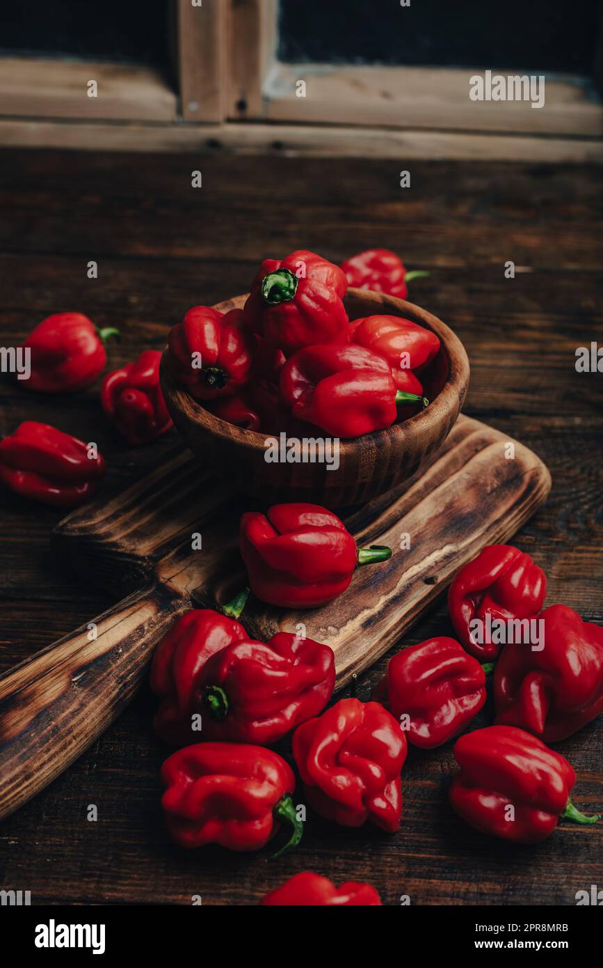 Seasonal harvest red peppers hi-res stock photography and images - Alamy