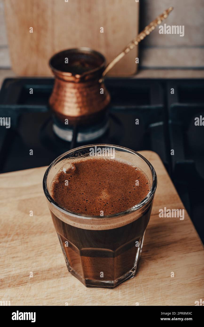 Cooking turkish coffee in copper hi-res stock photography and images ...