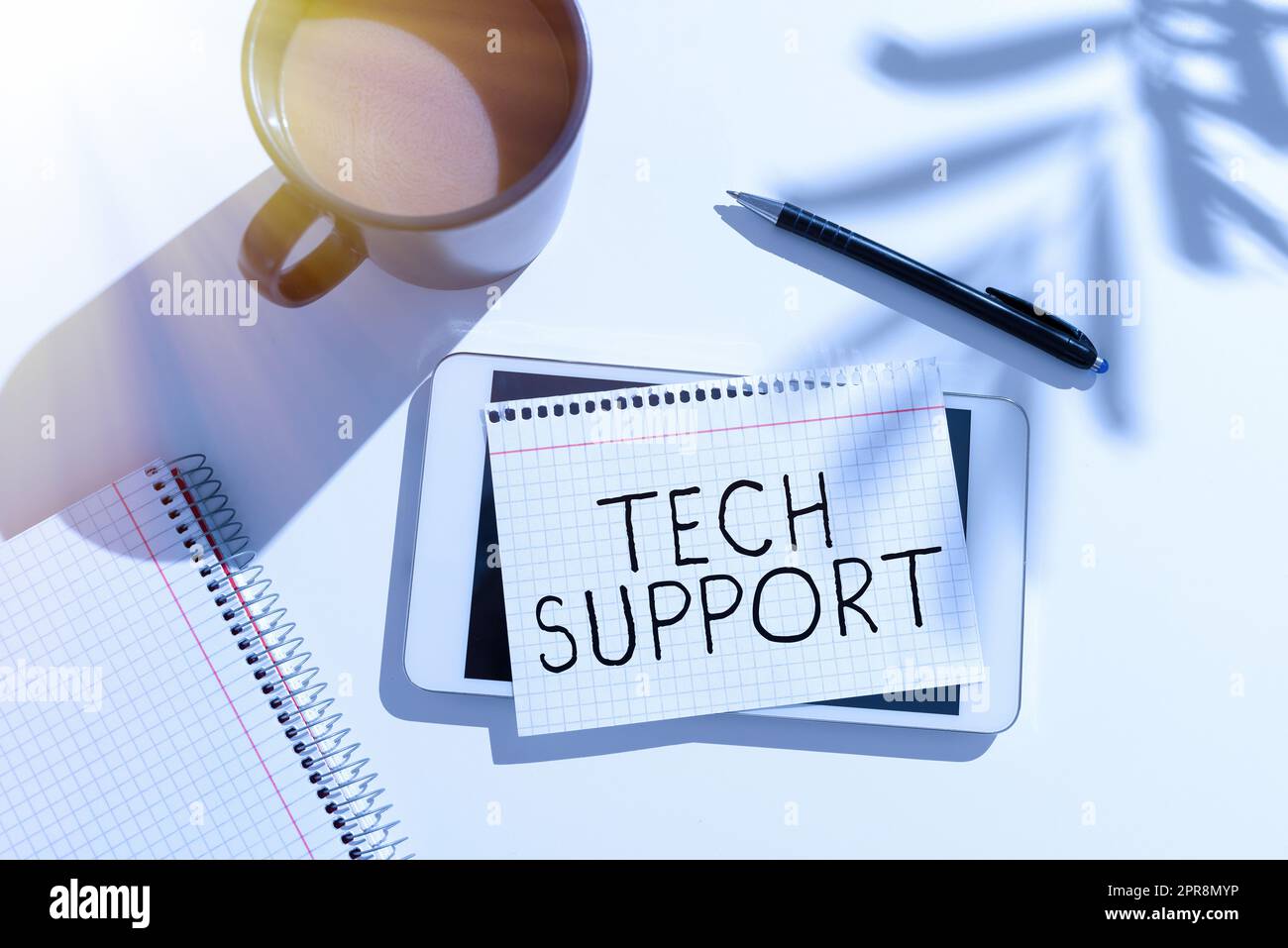 Text caption presenting Tech Support. Business showcase Assisting ...