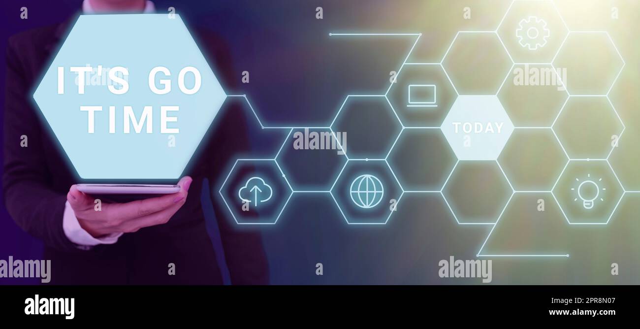 Conceptual caption It S Is Go Time. Conceptual photo A period to ...