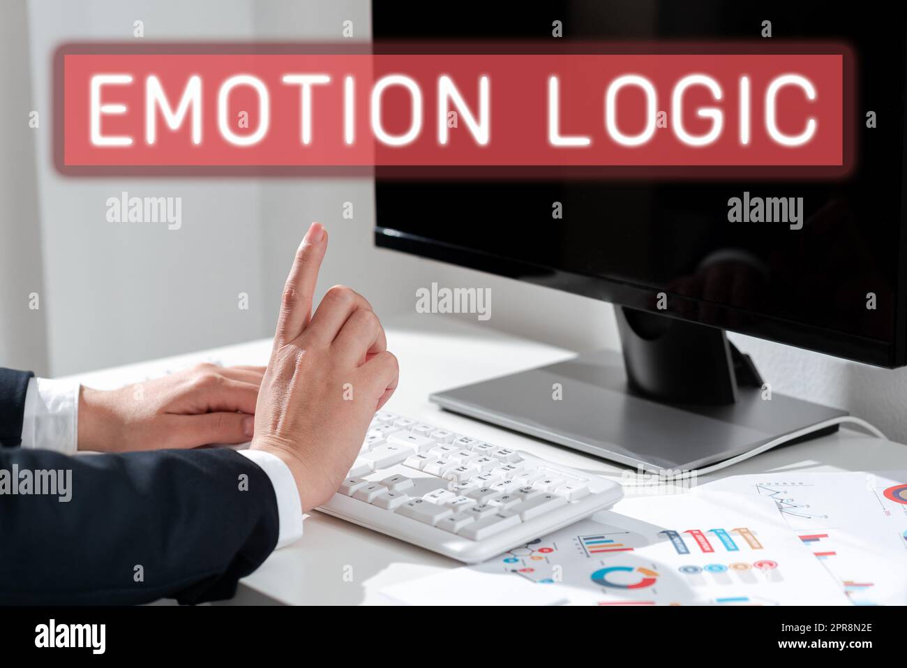 Sign displaying Emotion Logic. Internet Concept Heart or Brain Soul or ...