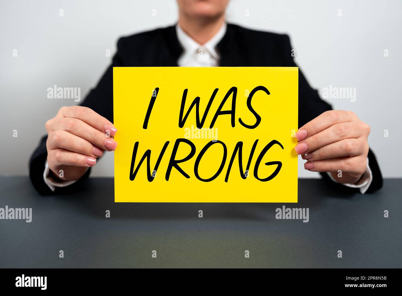 Text sign showing I Was Wrong. Business showcase Acceptance of a ...