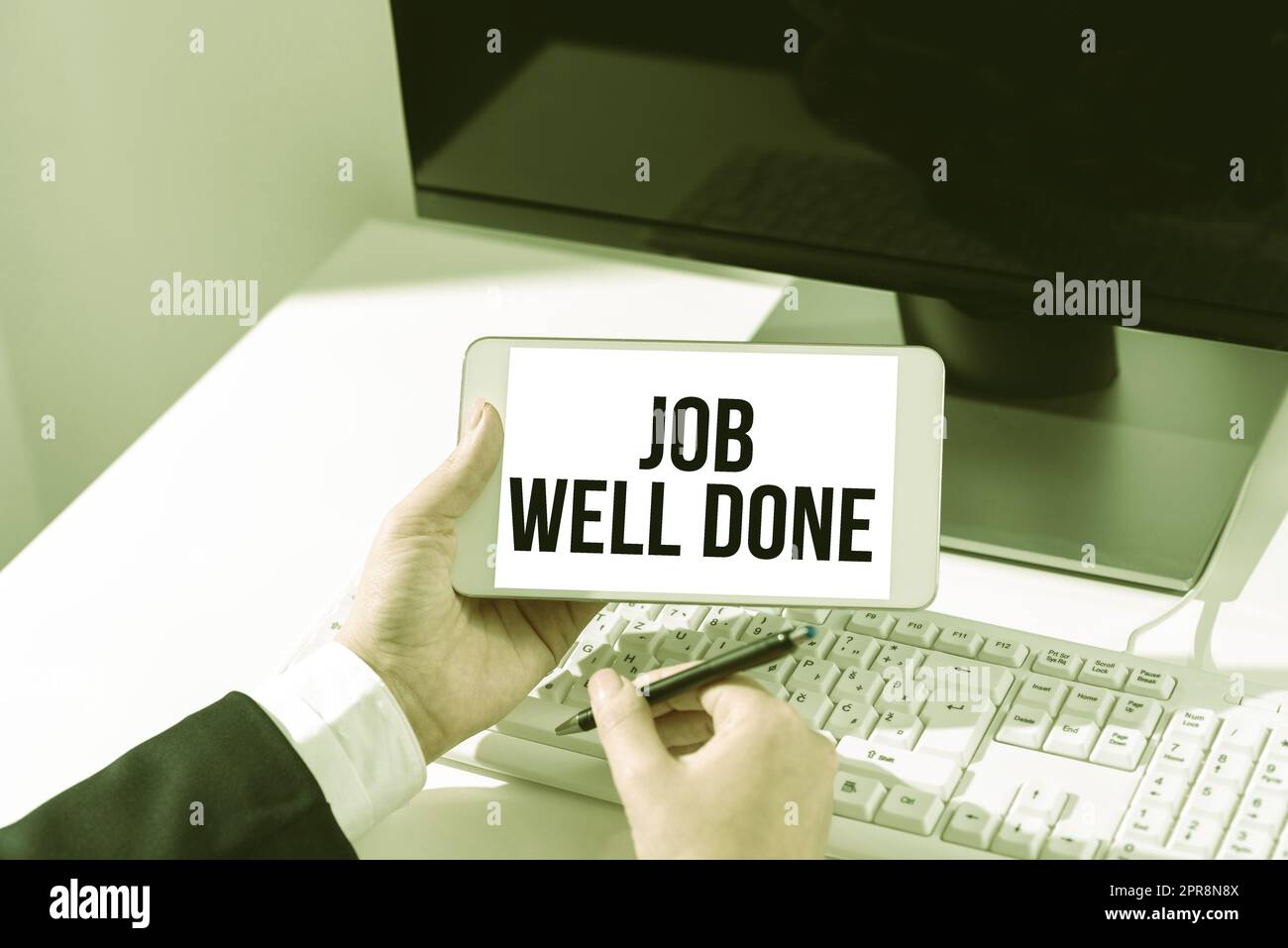 Text caption presenting Job Well Done. Concept meaning Well Performed ...