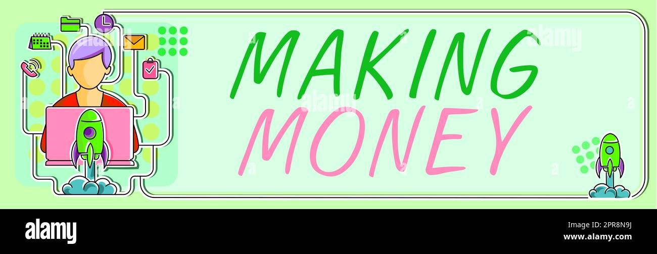 Handwriting text Making Money. Business showcase Giving the opportunity ...