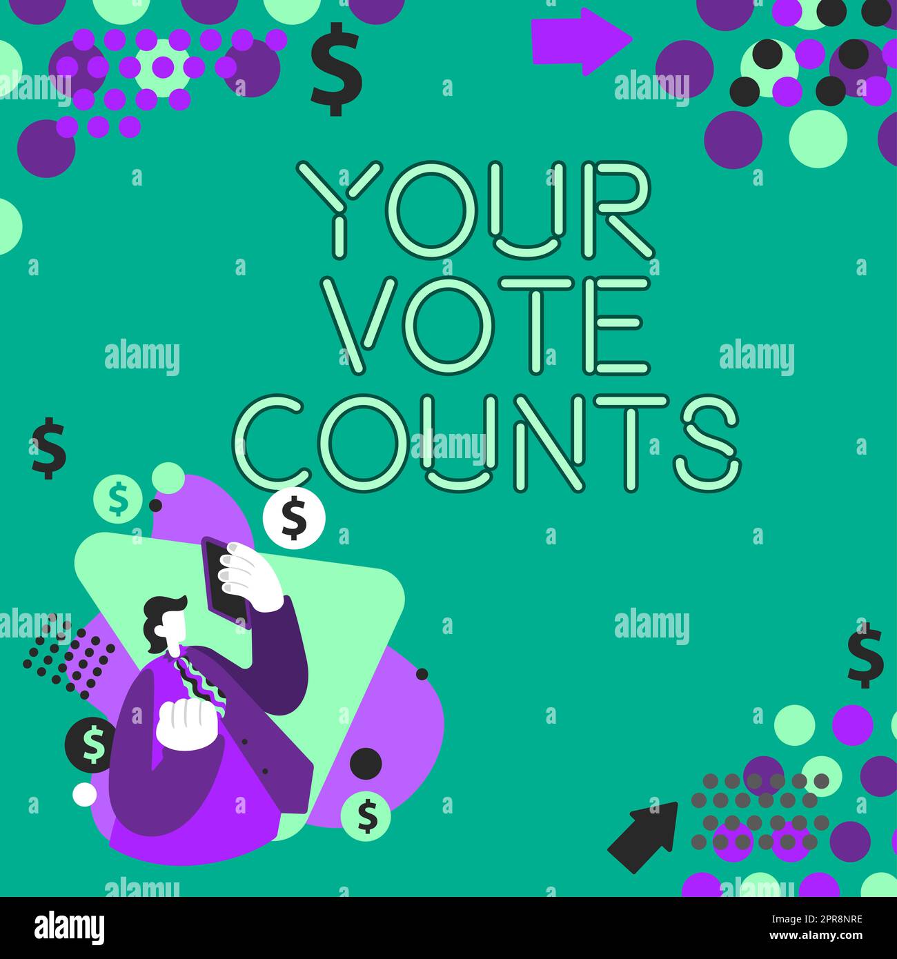 Hand writing sign Your Vote Counts. Internet Concept Make an election ...