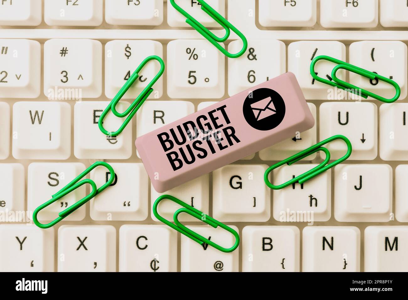 Sign displaying Budget Buster. Business concept Carefree Spending ...