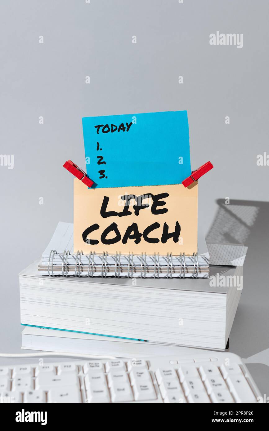 Text showing inspiration Life Coach. Business showcase A person who ...