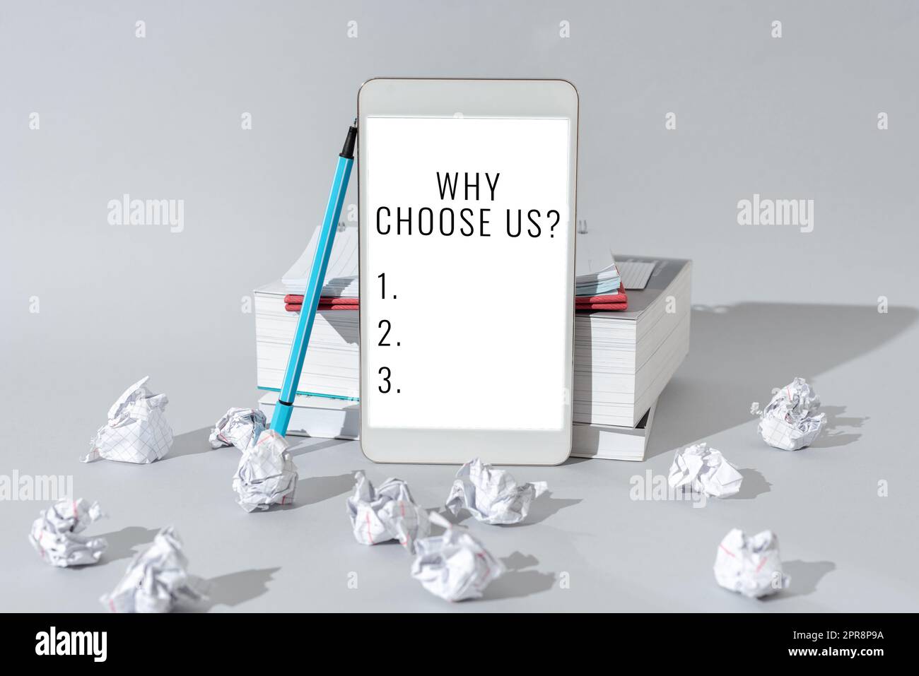 Conceptual caption Why Choose Us. Word for Reasons for choosing our ...