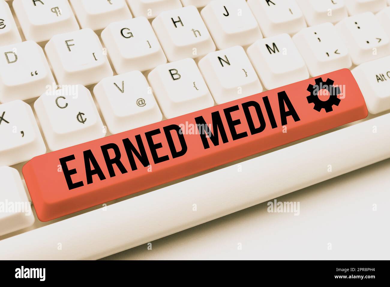 Conceptual display Earned Media. Business approach Publicity gained ...