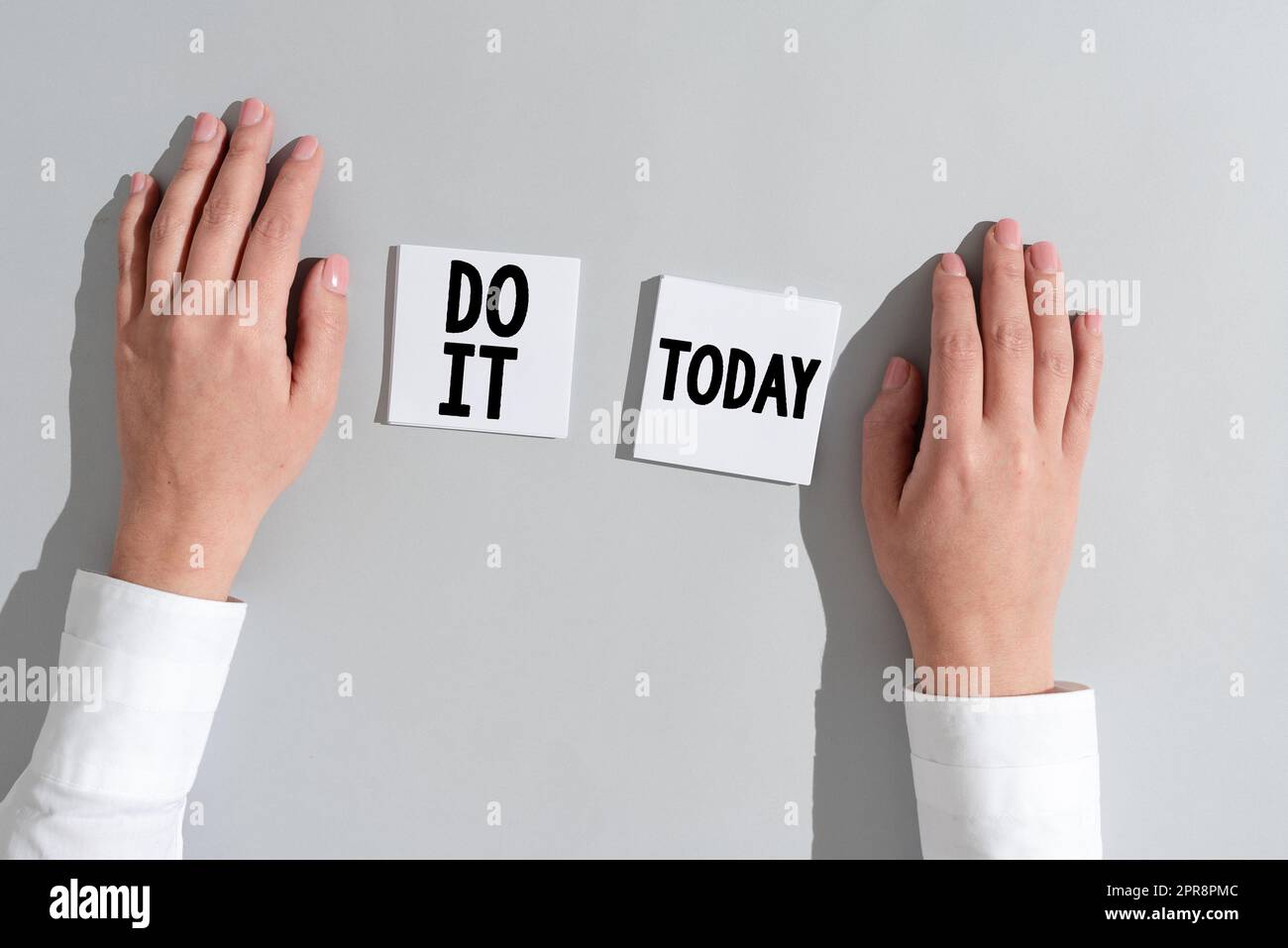 Hand writing sign Do It Today. Business overview Respond now ...