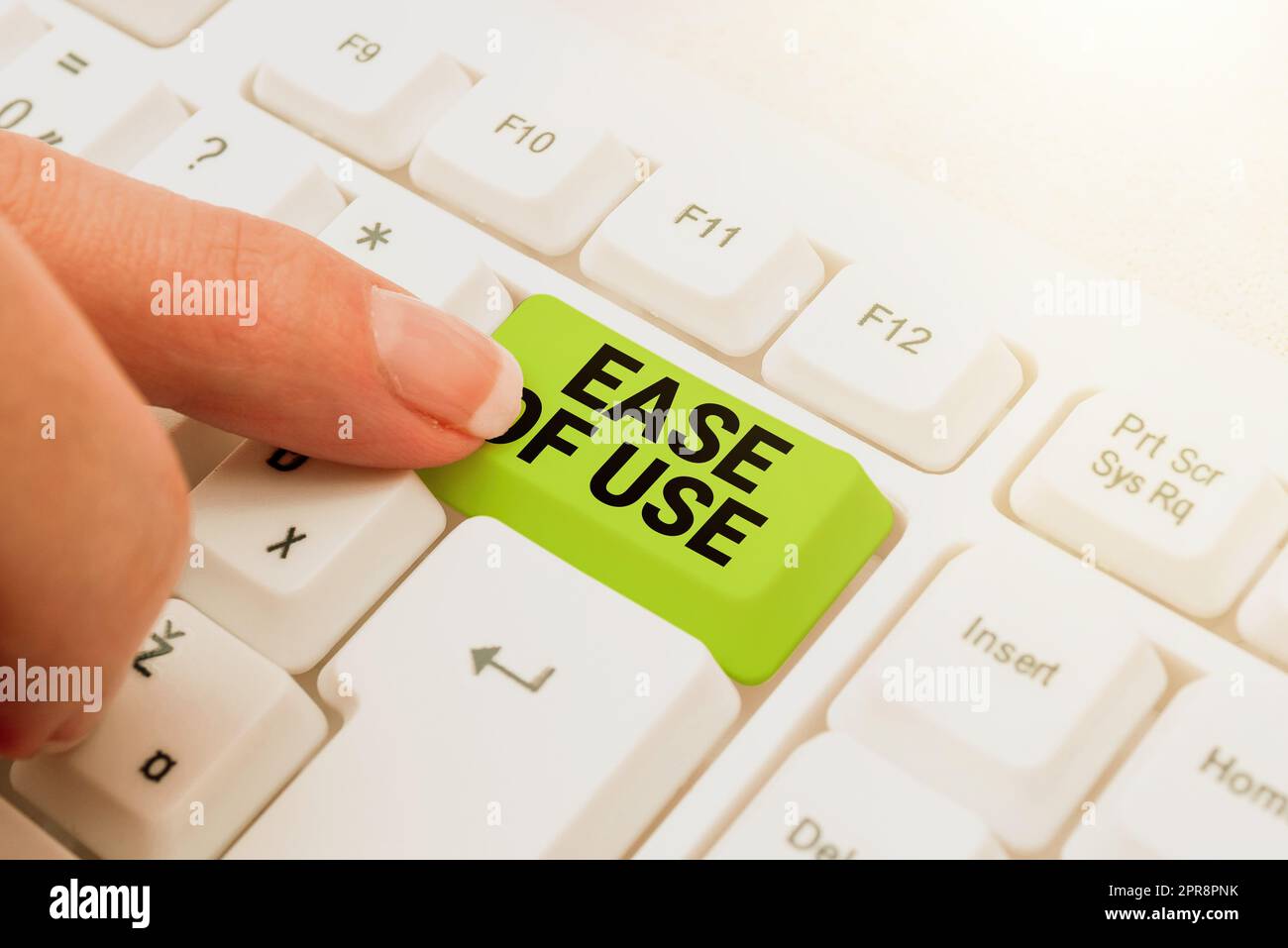 Text caption presenting Ease Of Use. Business approach User friendly easy to operate simple ...