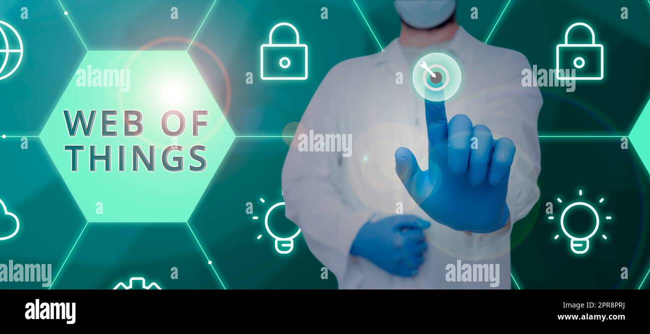Text sign showing Web Of Things. Concept meaning Internet technology ...
