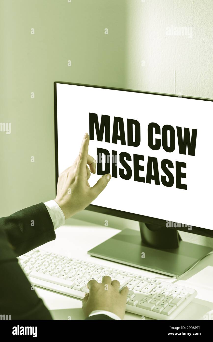 Writing displaying text Mad Cow Disease. Business showcase ...