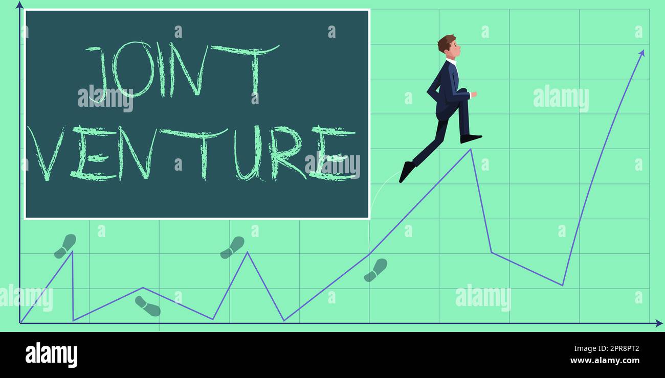 Conceptual caption Joint Venture. Business concept Collaboration ...