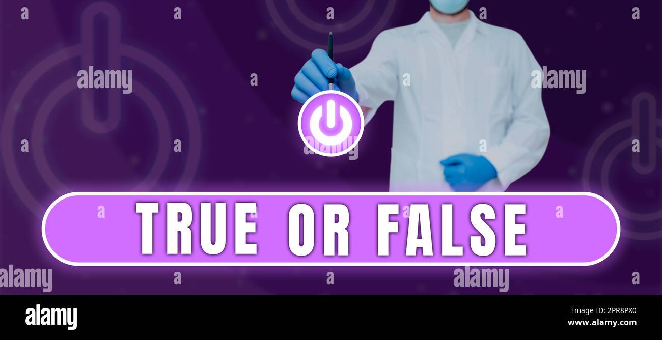 Conceptual caption True Or False. Business overview Decide between a ...