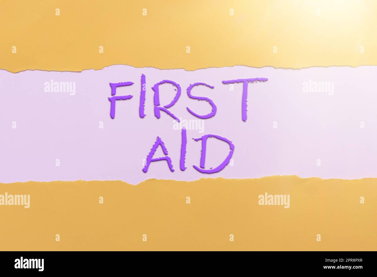 Handwriting text First Aid. Concept meaning Practise of healing small ...
