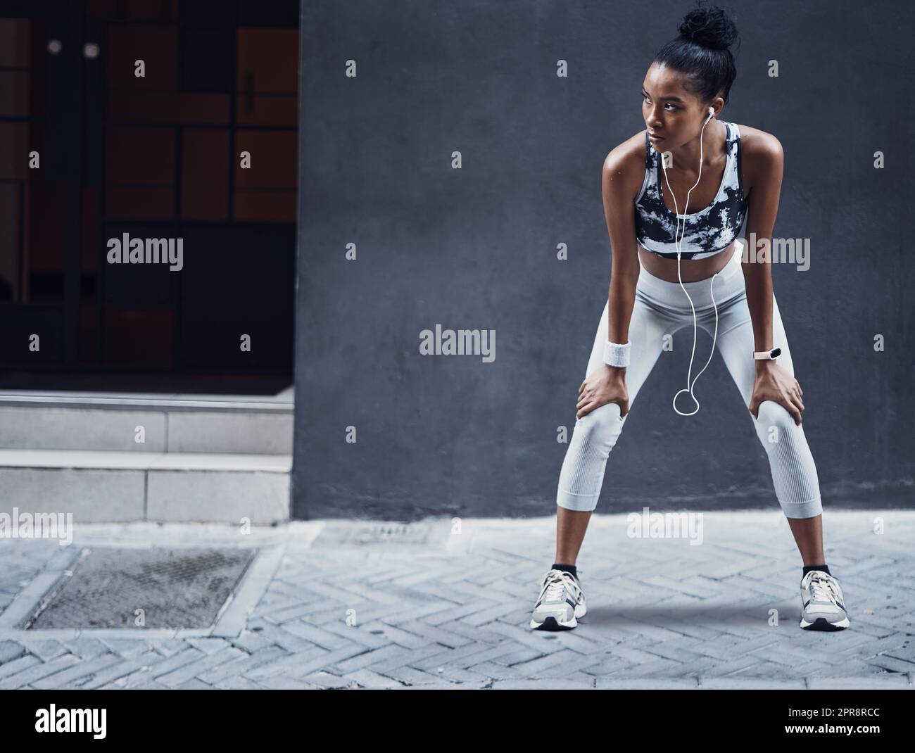 Tired exercise young woman hi-res stock photography and images - Alamy
