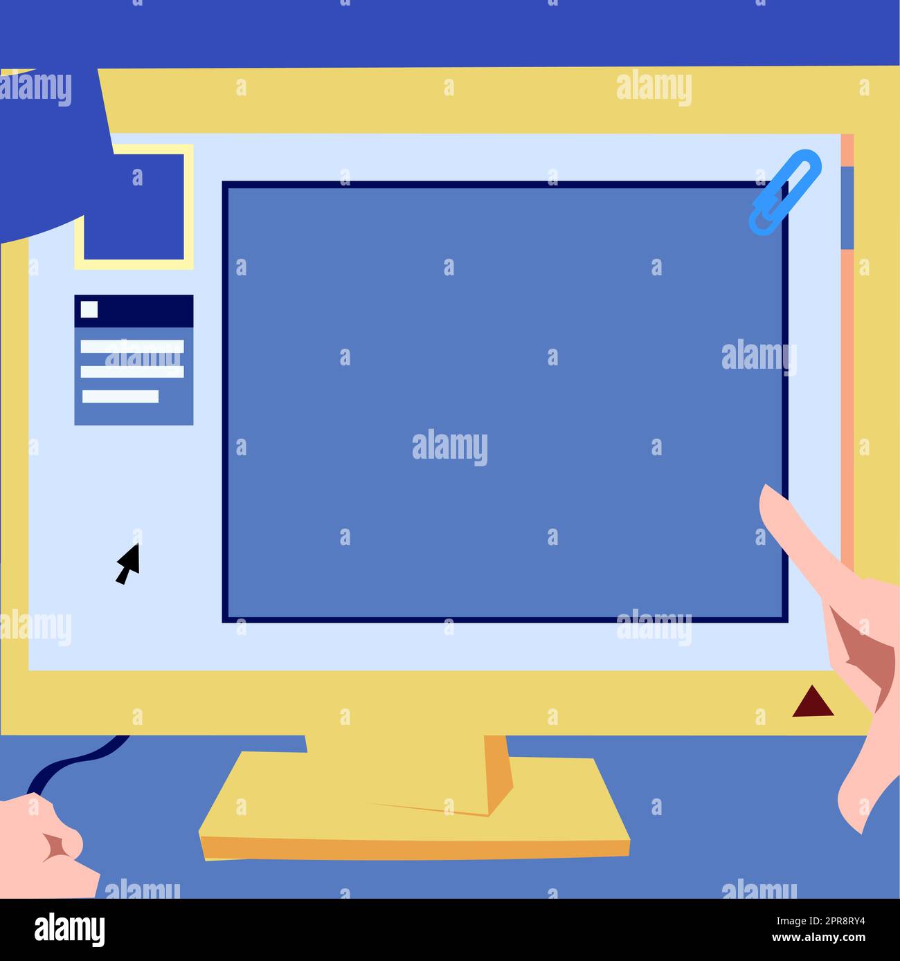 Hand Touching Screen Of Desktop Inside Web Browser Showing Recent ...