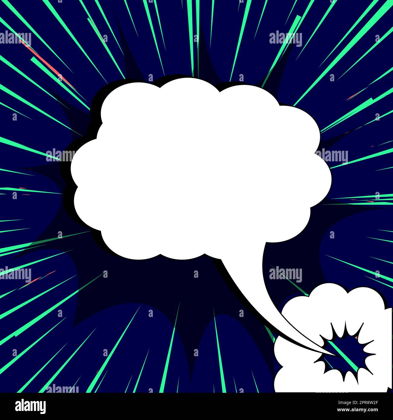 Comic Blank Speech Bubble With Copy Space And Colorful Doodles. Design ...