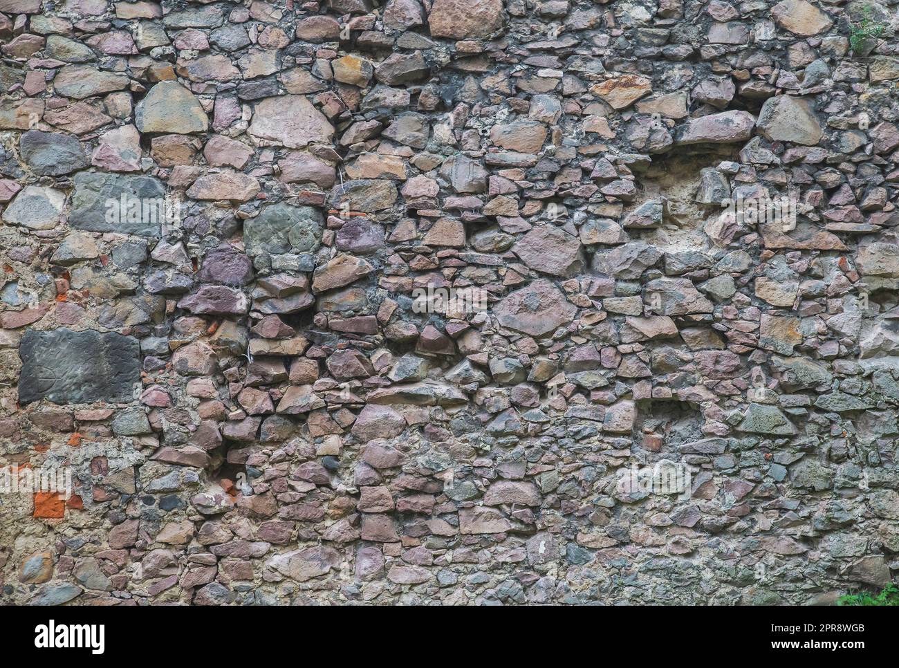 Old crumbling stone wall in an castle Stock Photo - Alamy