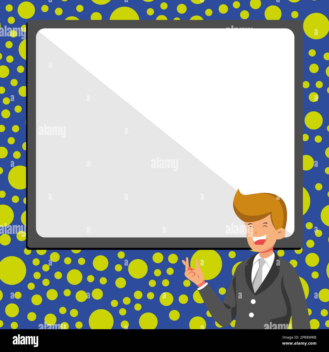 Instructor Drawing Pointing Stick On Empty Whiteboard While Holding Cup ...