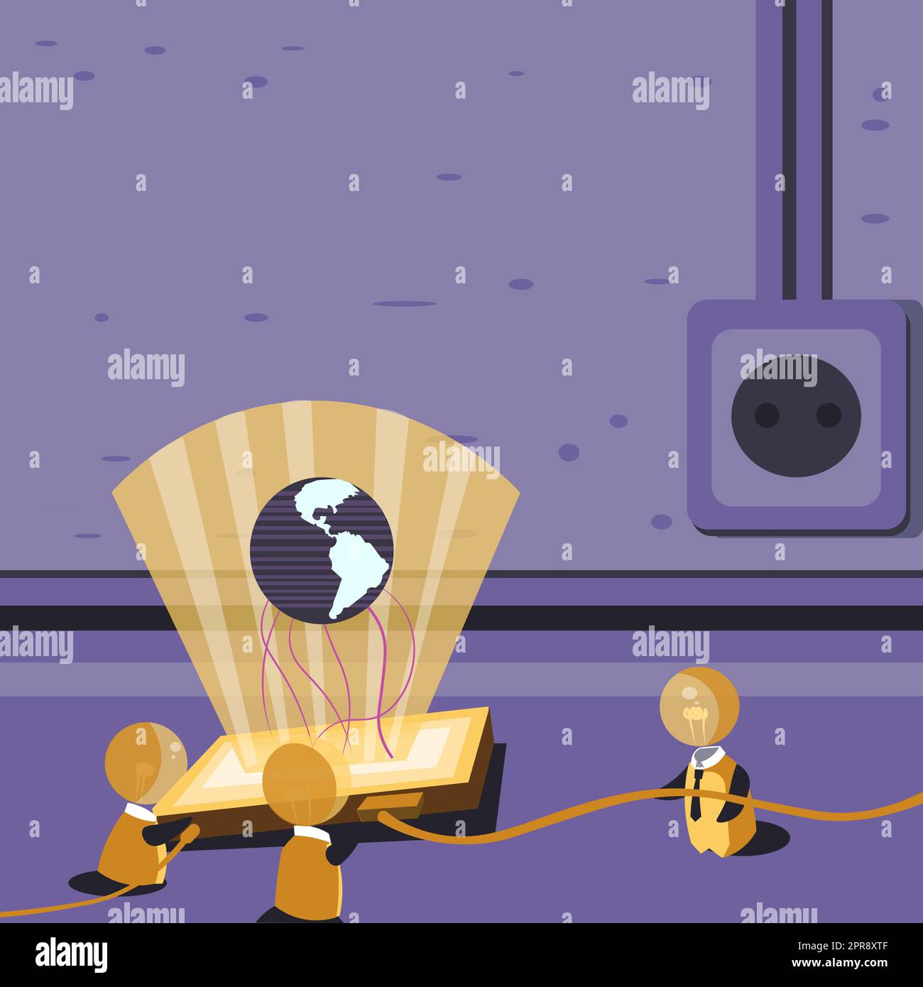 Global Ideas Joining Together Forming New Futuristic Technological ...