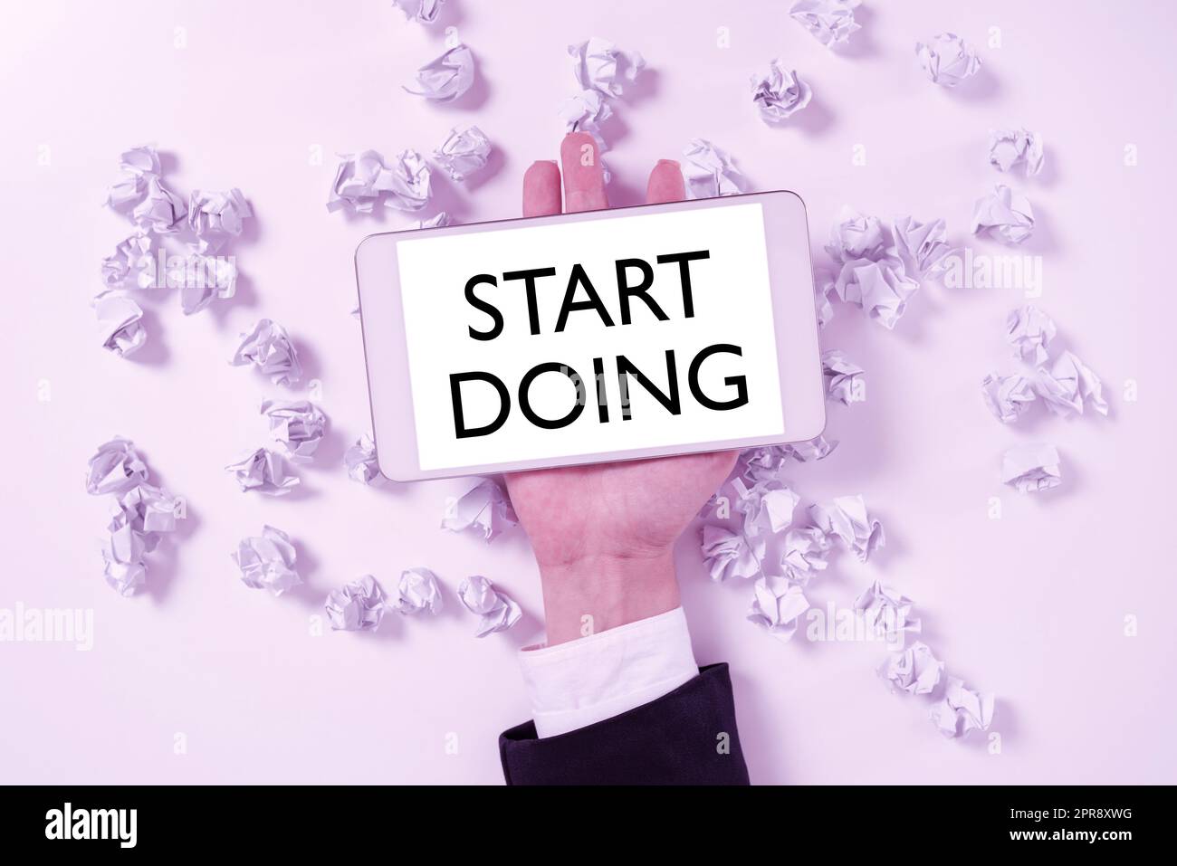 Text caption presenting Start Doing. Business overview asking someone ...