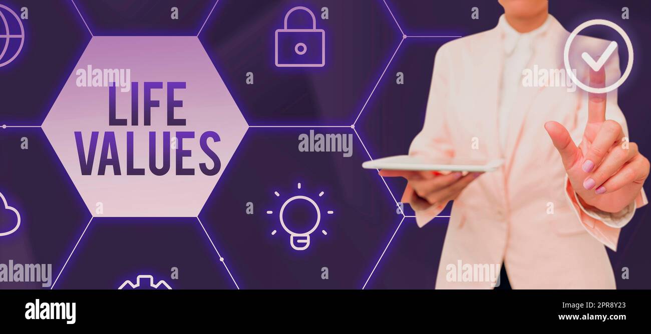 Handwriting text Life Values. Business concept things that you believe ...