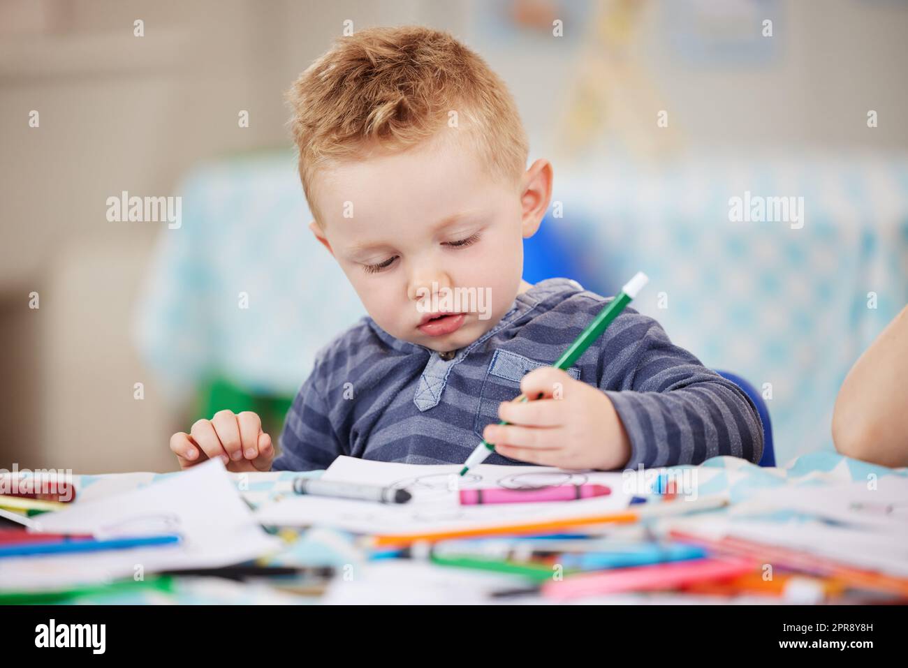 Boy Drawing A Picture