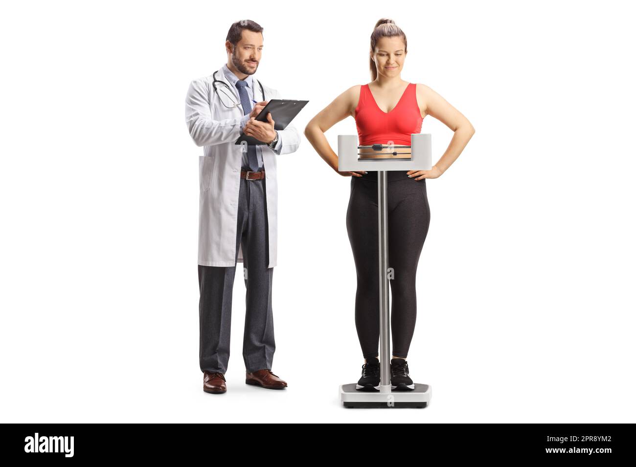 Person patient scale weighing hi-res stock photography and images - Alamy