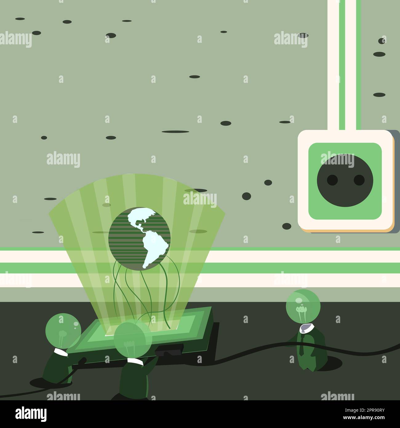 Global Ideas Joining Together Forming New Futuristic Technological ...