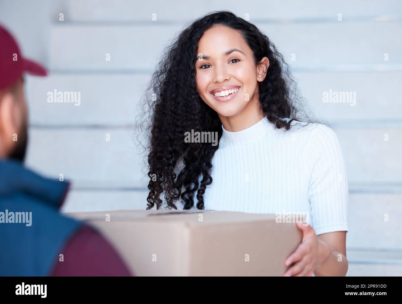 Woman package hi-res stock photography and images - Alamy