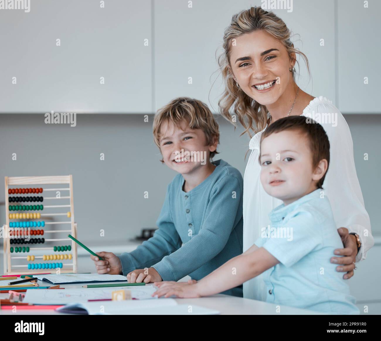 Kids Doing Homework And Having Fun