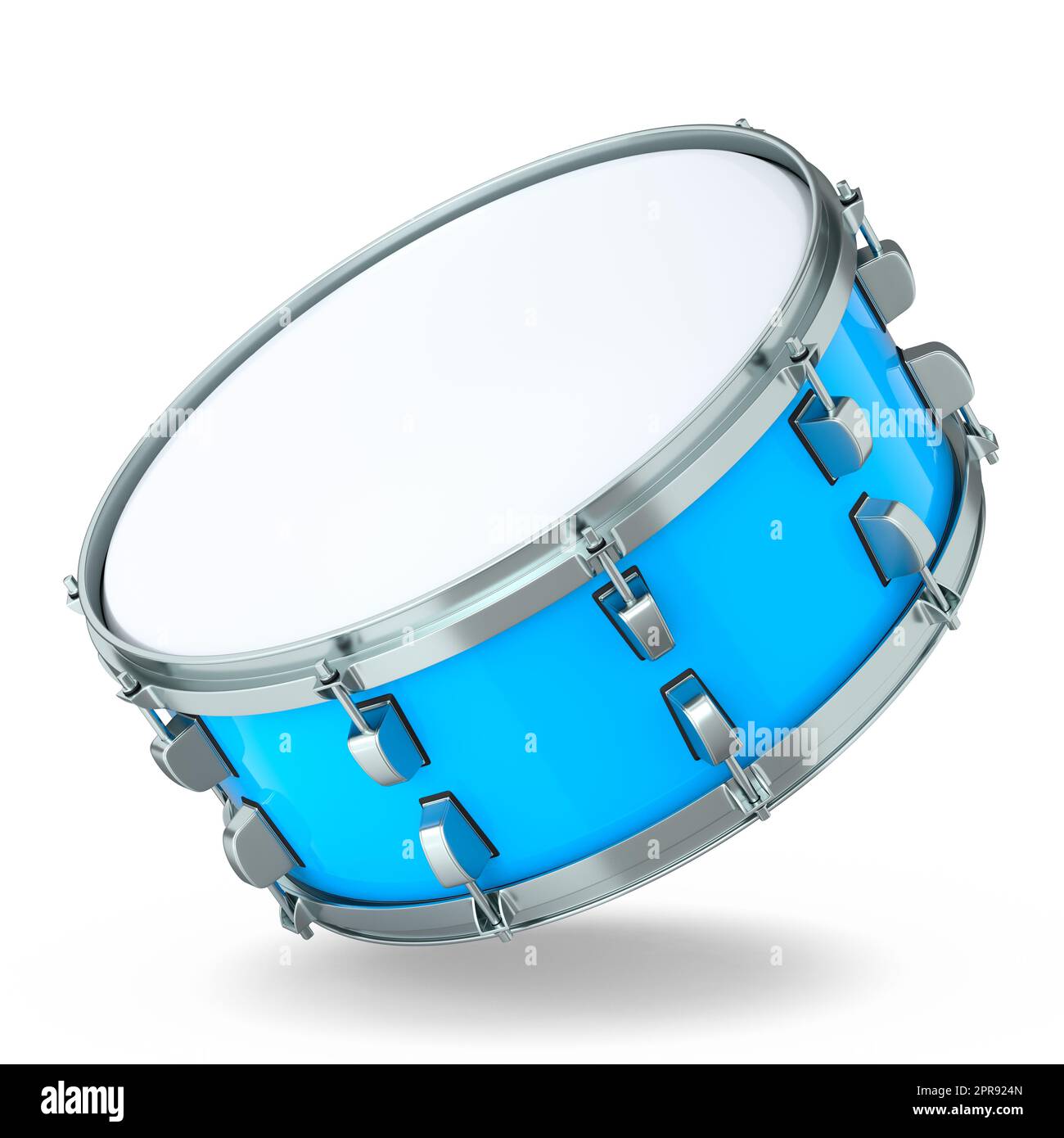 Realistic drum on white background. 3d render concept of musical ...