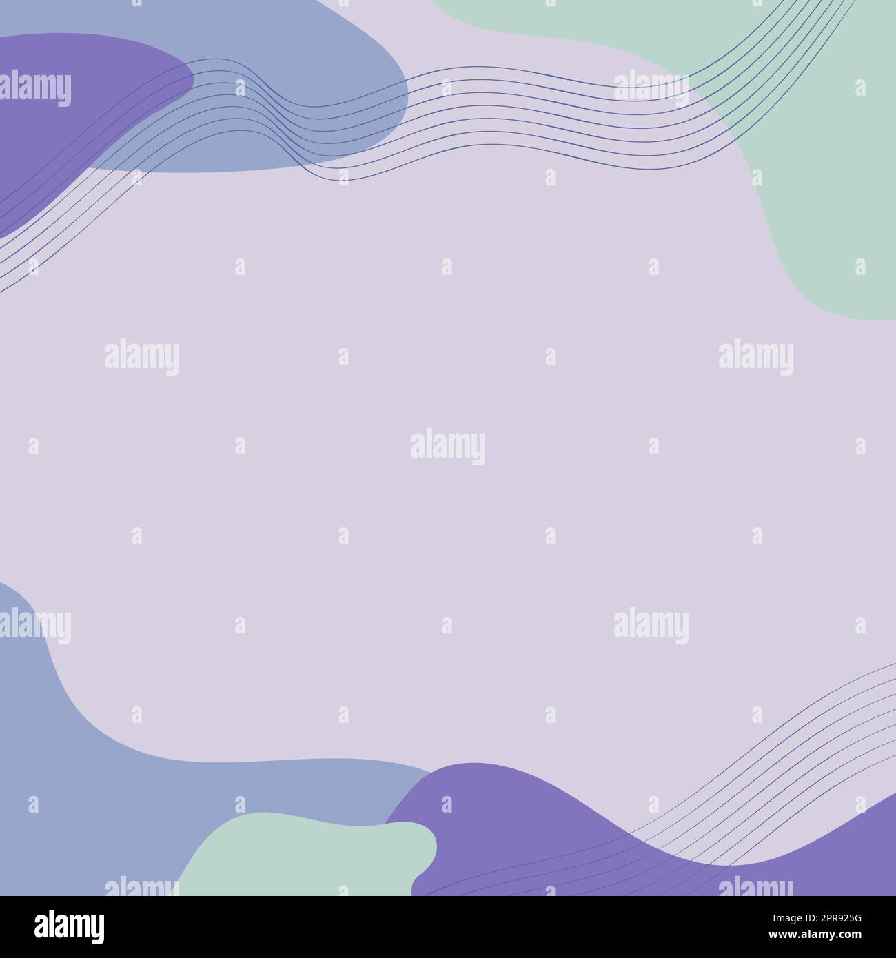 Blank Frame Decorated With Abstract Modernized Forms Flowers And ...