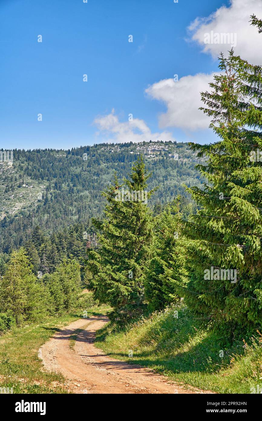 Trail with hills view hi-res stock photography and images - Alamy
