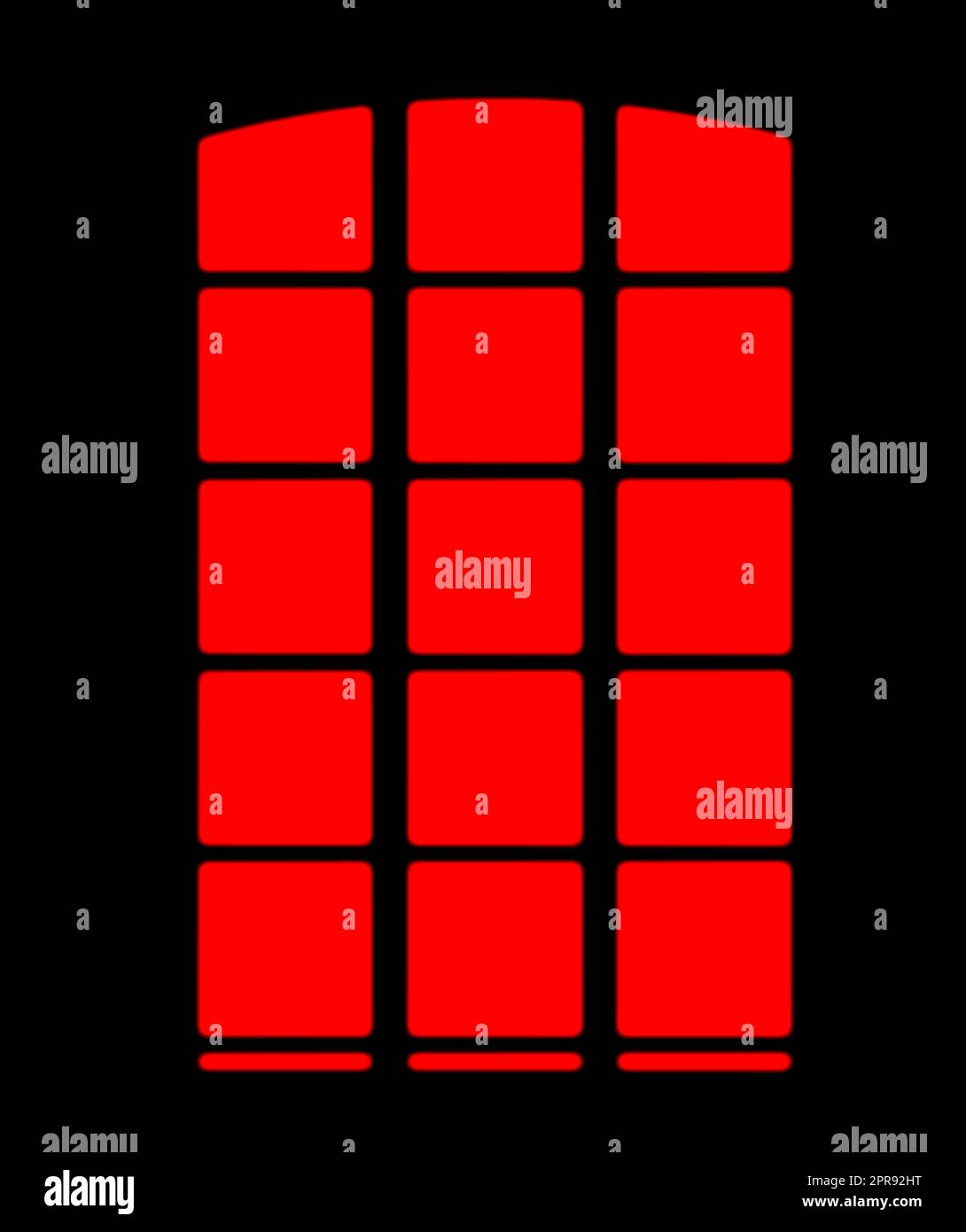 Oldwindow. Graphic of a red and black window design for copy space and ...