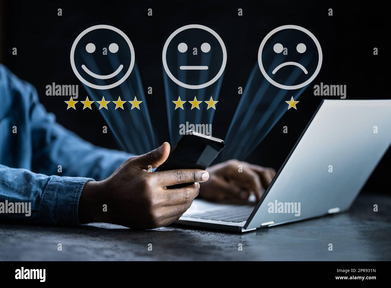 Customer Survey Review And Online Feedback Stock Photo - Alamy