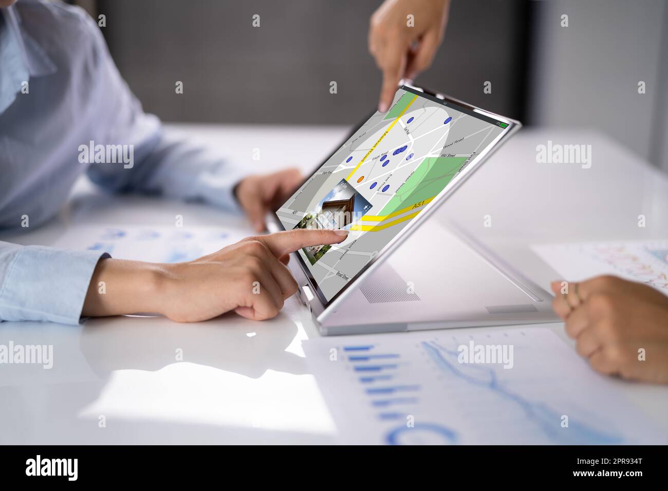 GPS Location Map Search Online Stock Photo - Alamy