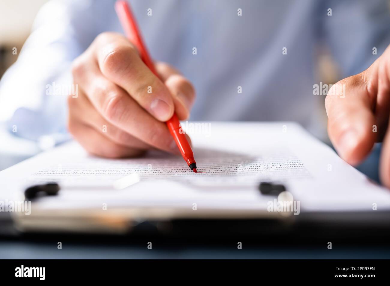 Correcting Spell And Grammar Mistake Stock Photo - Alamy