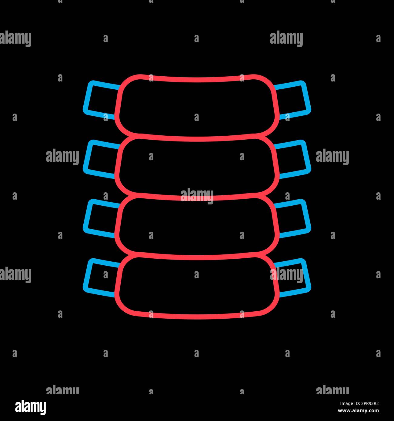 Ribs vector isolated on black background icon food meat. Barbecue and ...