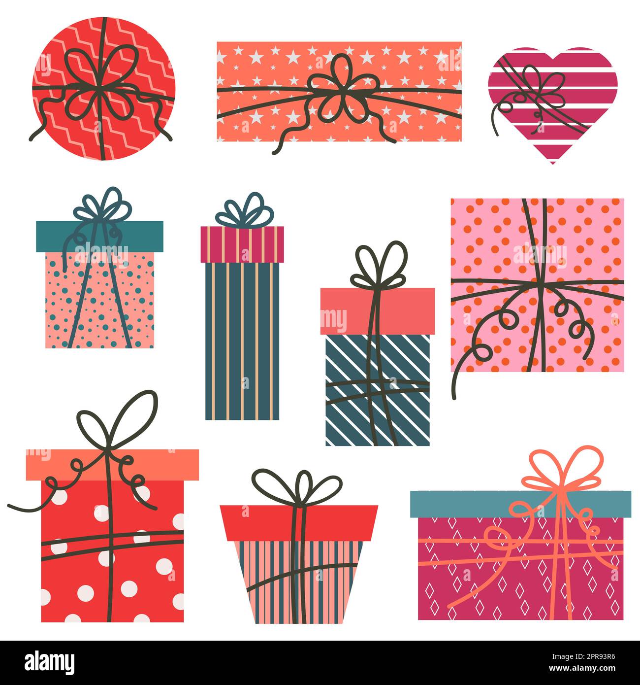 Holiday gift boxes. Vector illustration Stock Photo - Alamy